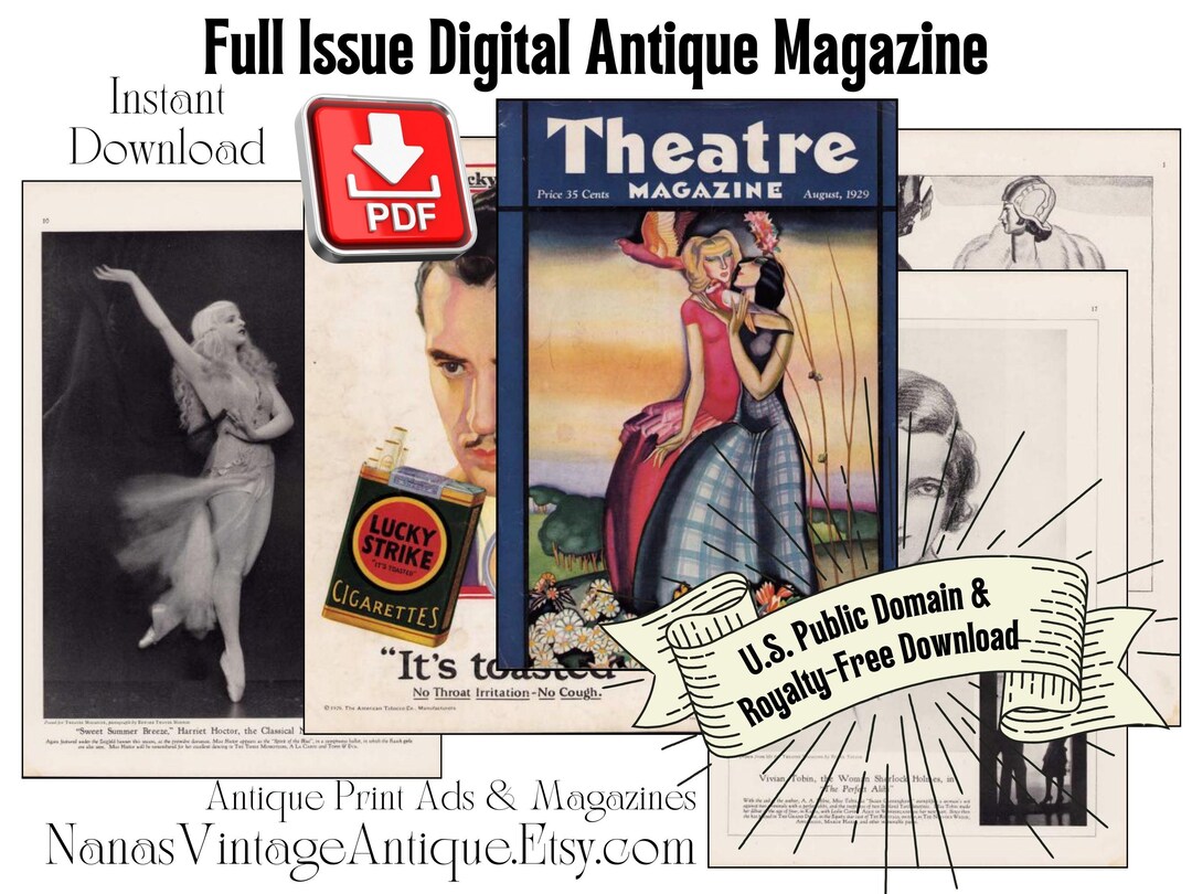 Antique Print Ads - August 1929 Theatre Magazine - Roaring '20s Art ...