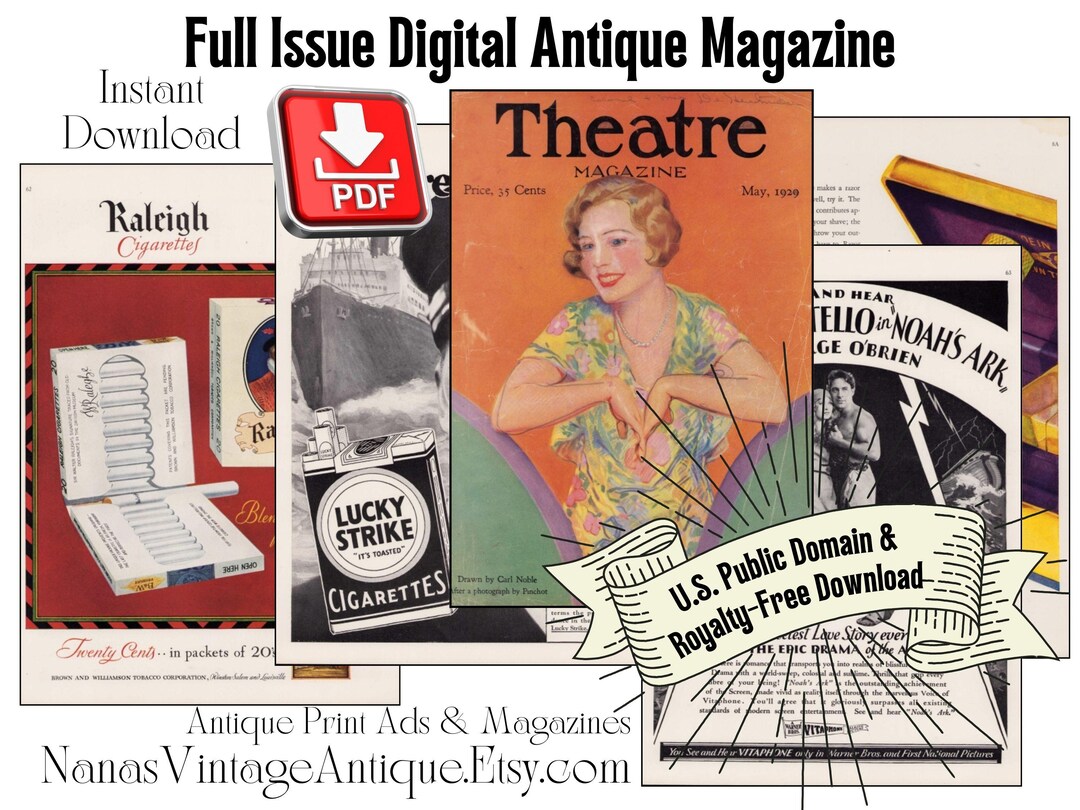 Antique Print Ads - May 1929 Theatre Magazine - Roaring '20s Art Deco ...