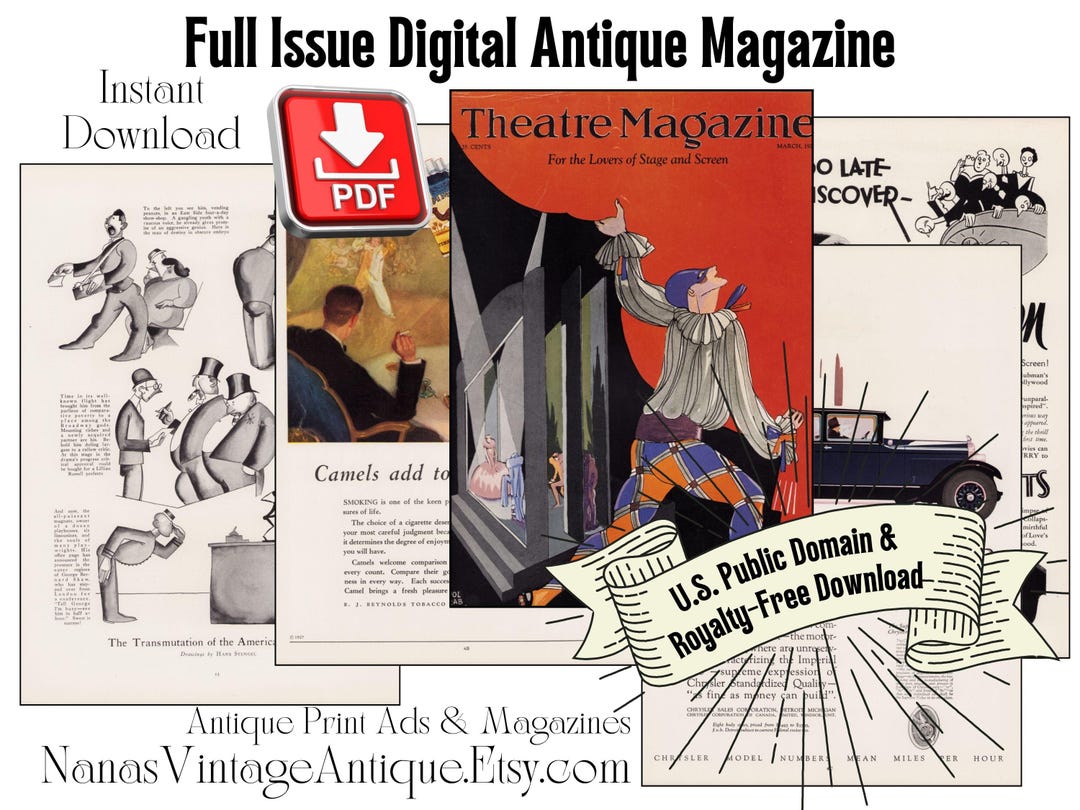 Antique Print Ads - March 1927 Theatre Magazine - Roaring '20s Art Deco ...