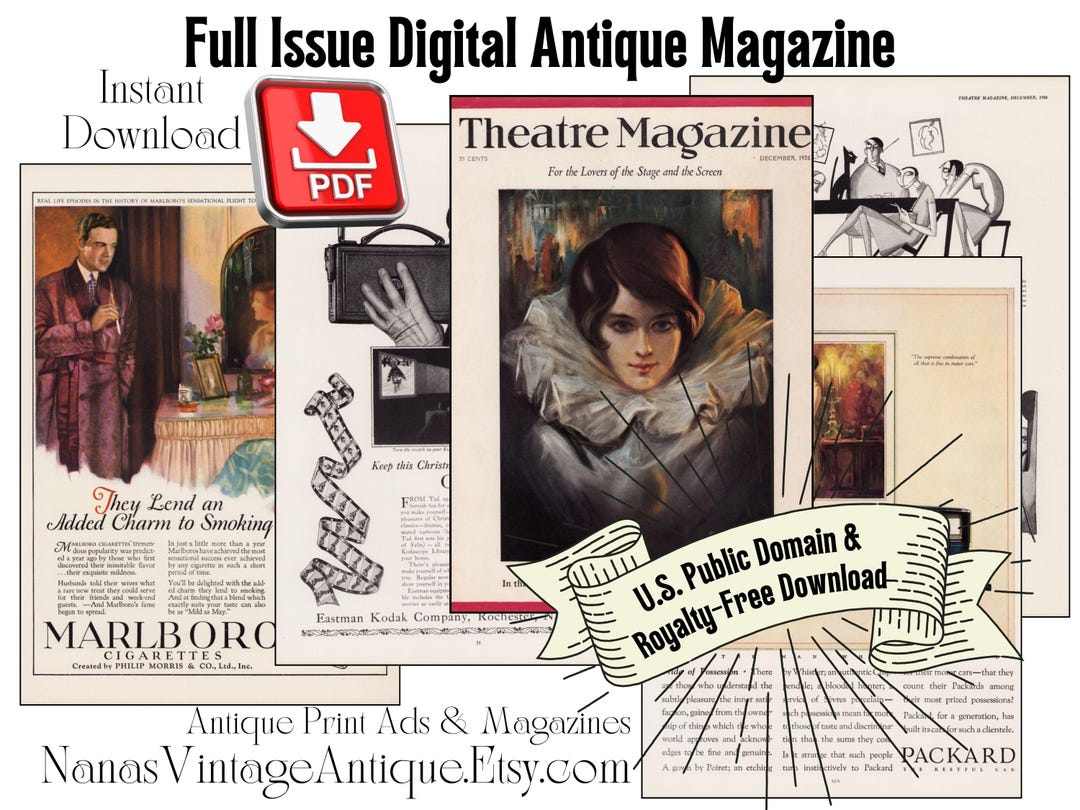 Antique Print Ads - Dec 1926 Theatre Magazine - Roaring '20s Art Deco ...