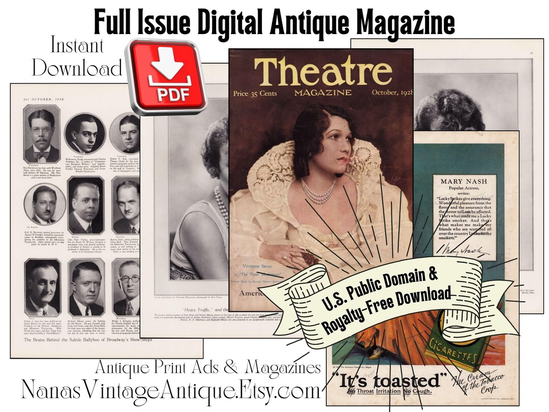 Antique Print Ads - Oct 1928 Theatre Magazine - Roaring '20s Art Deco ...