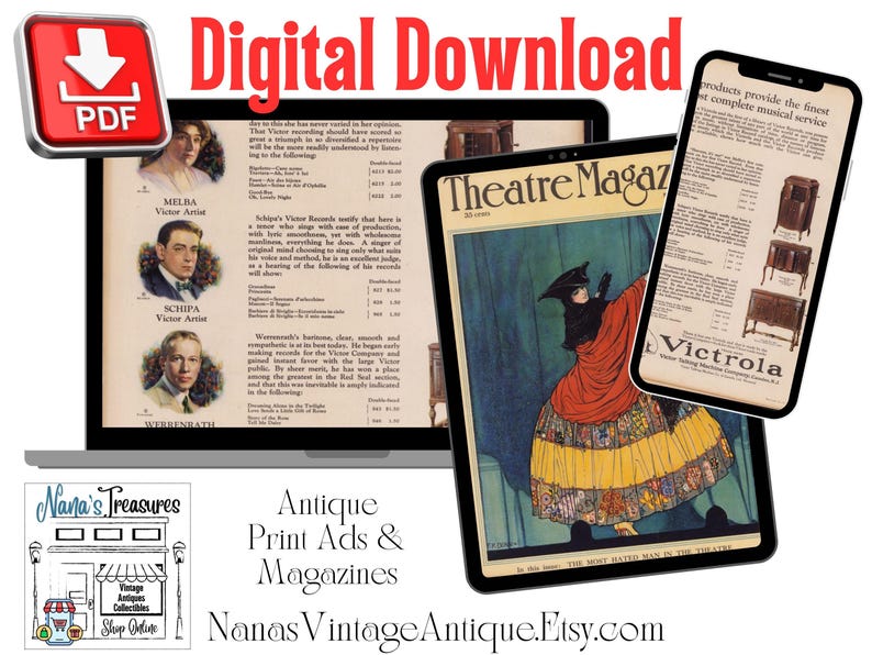 Antique Print Ads - Nov 1924 Theatre Magazine - Roaring '20s Art Deco ...