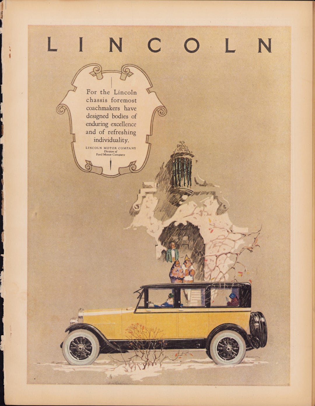 1924 Lincoln 600 Dpi DIGITAL DOWNLOAD of Antique Print Ad - November ...