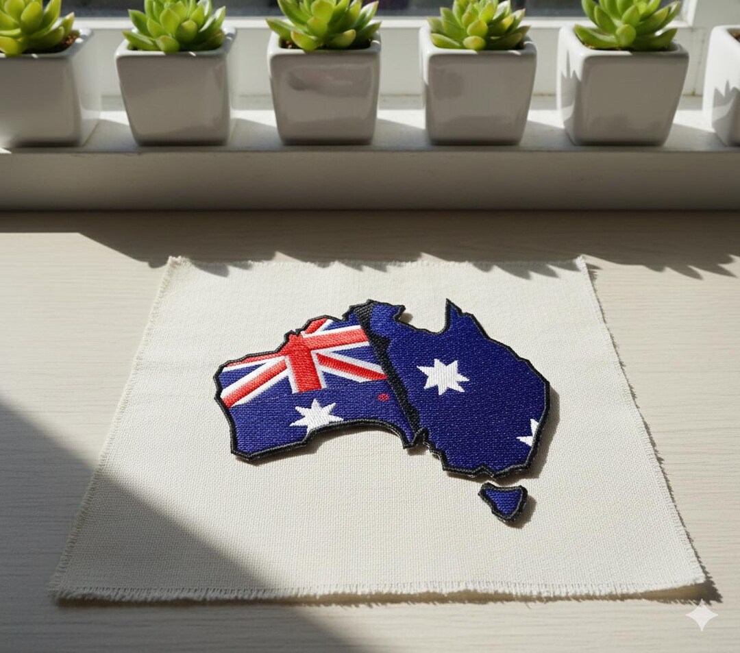 Australia Map Flag Embroidery – 120x105mm Digital File – Aussie Patriot ...