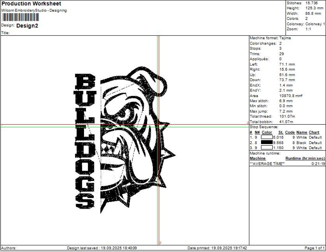 Bulldogs Embroidery Design, Bulldog Head Mascot Machine File, Digital ...