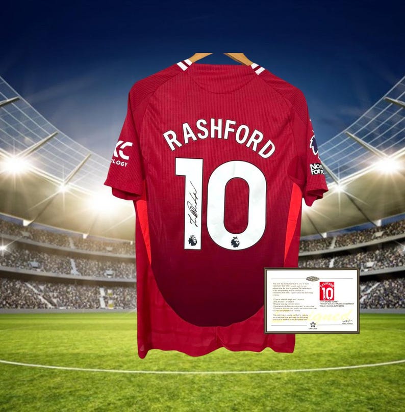 Signed Marcus Rashford Manchester United 24/25 Shirt - Etsy