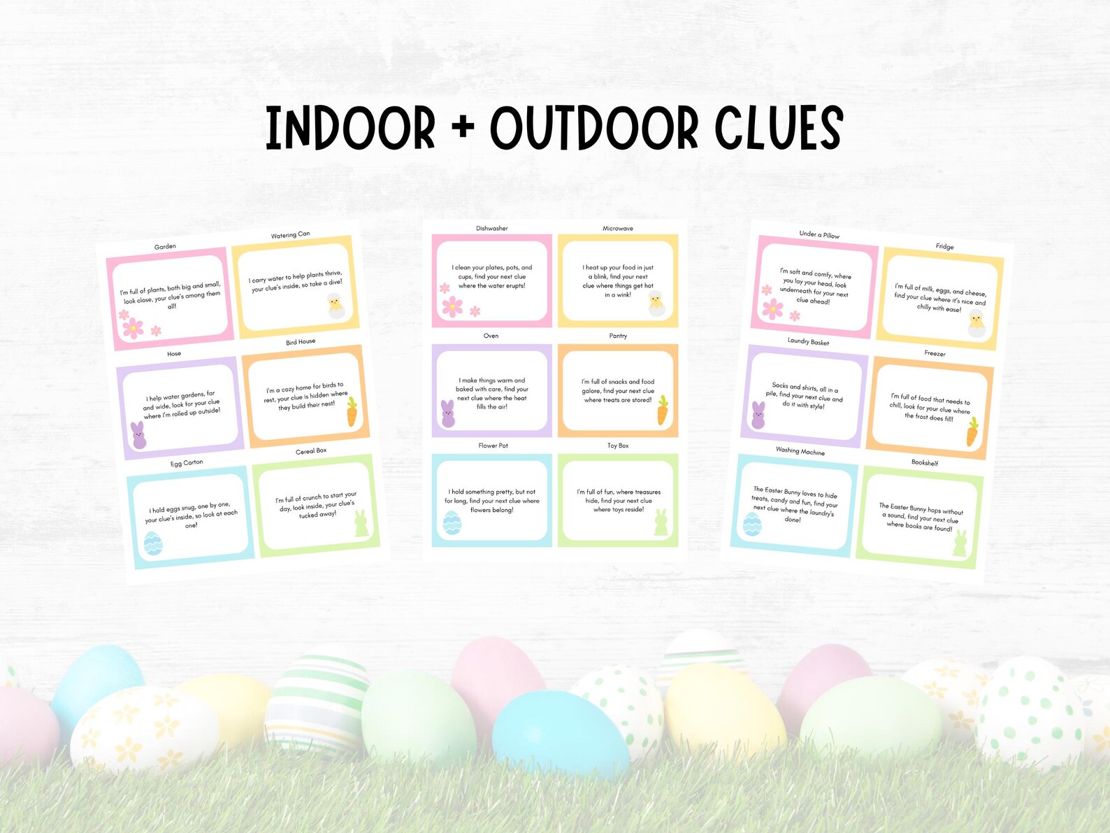 Easter Scavenger Hunt for Kids, Indoor Outdoor Easter Game, Easter Hunt ...