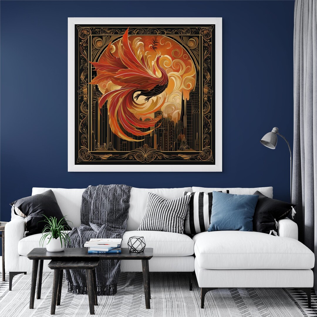 Phoenix Digital Download | AI Art | Wall Art | Phoenix Rising | Instant ...