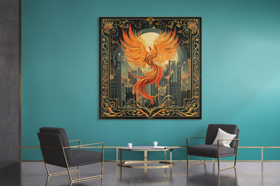 Phoenix Digital Download | AI Art | Wall Art | Phoenix Rising | Instant ...