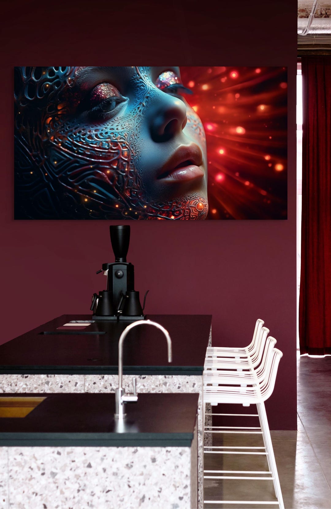 Woman | Digital Download | Spiritual Wall Art | Meditation | Cyborg ...