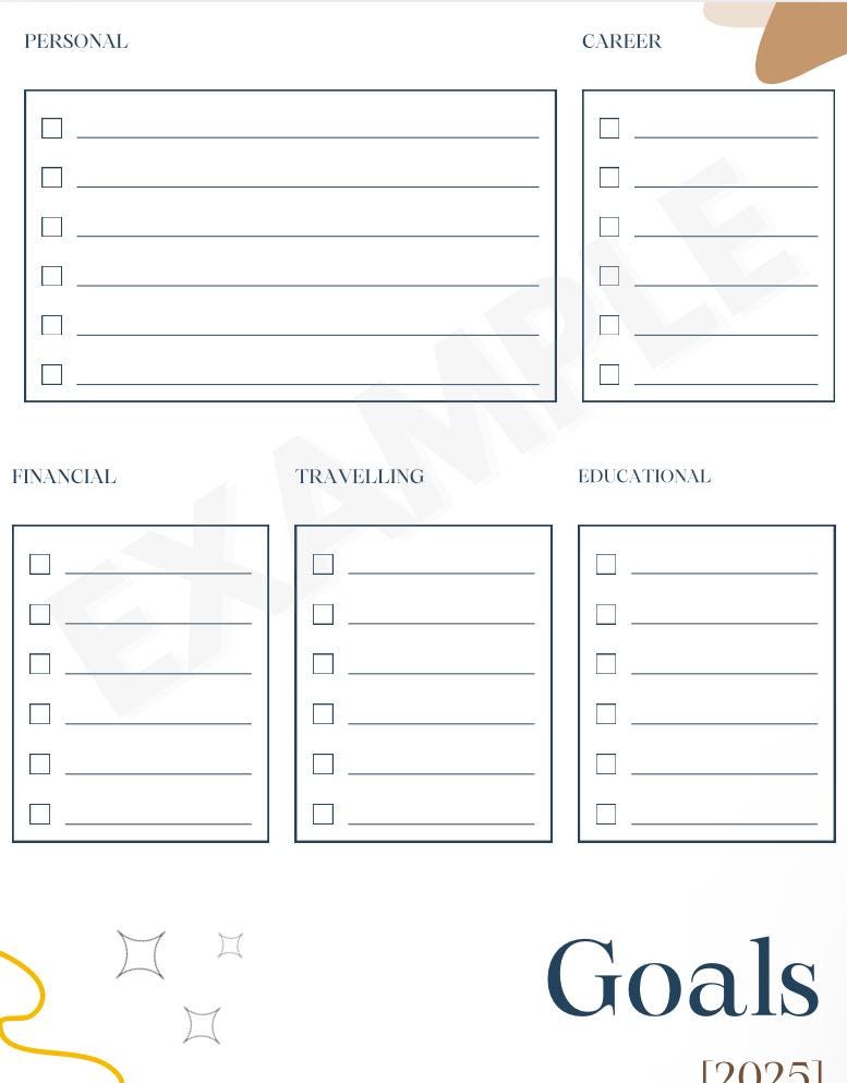 Minimalist Classy New Year 2025 Planner - Etsy