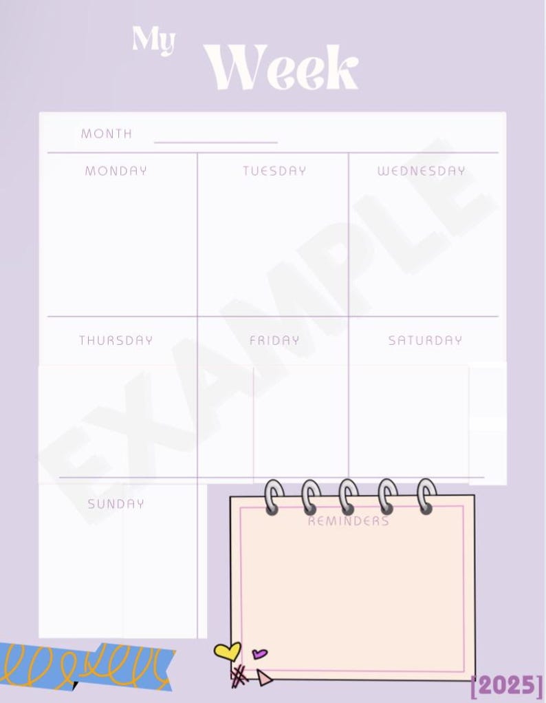New Year 2025 Planner Purple - Etsy