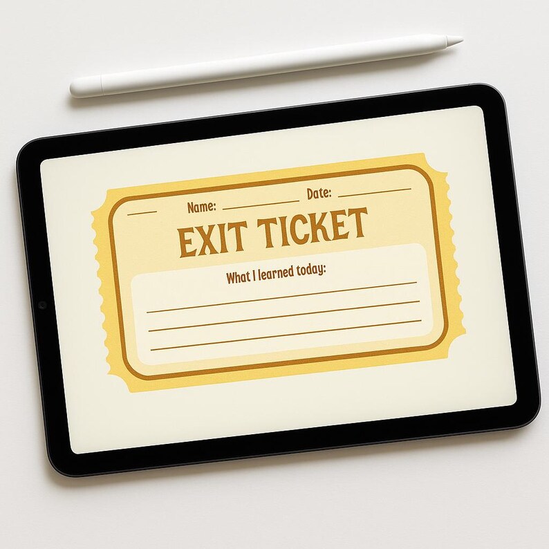 Printable Exit Ticket Template Bundle: 3-color Classroom Assessment ...