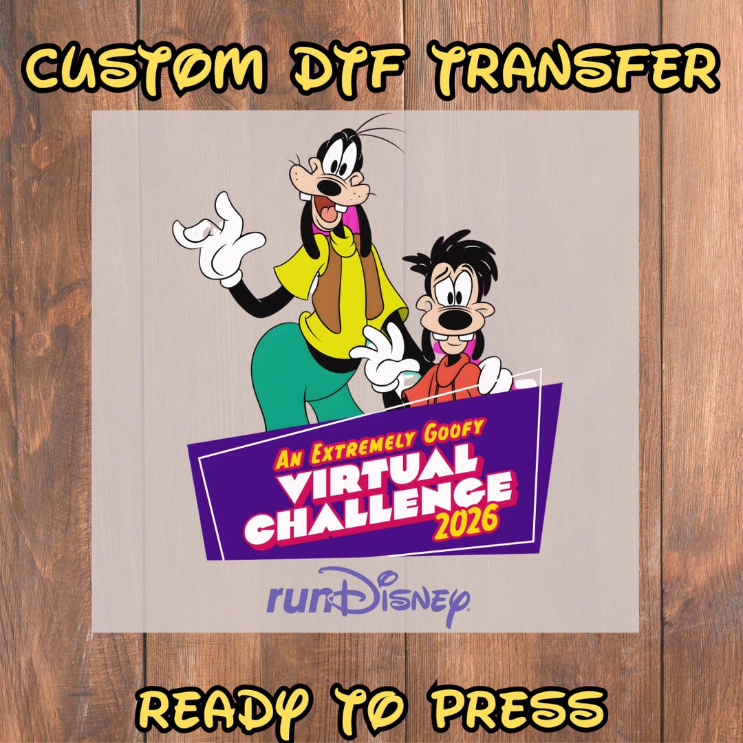 Rundisney Extremely Goofy Virtual Challenge, Goofy Runner Iron On ...