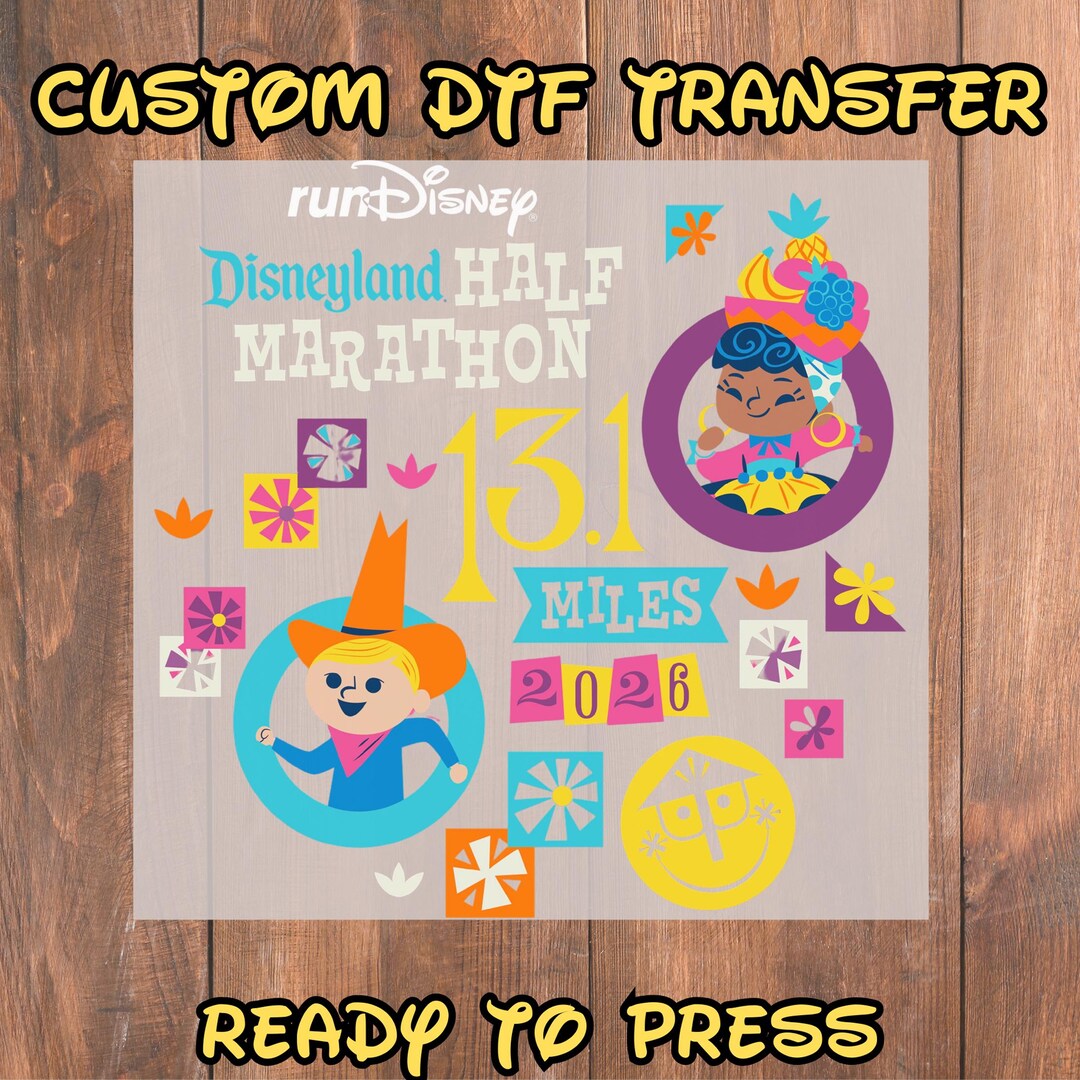 Rundisney Disneyland Half Marathon 2026, 13.1 Miles DTF, Ready to Press ...