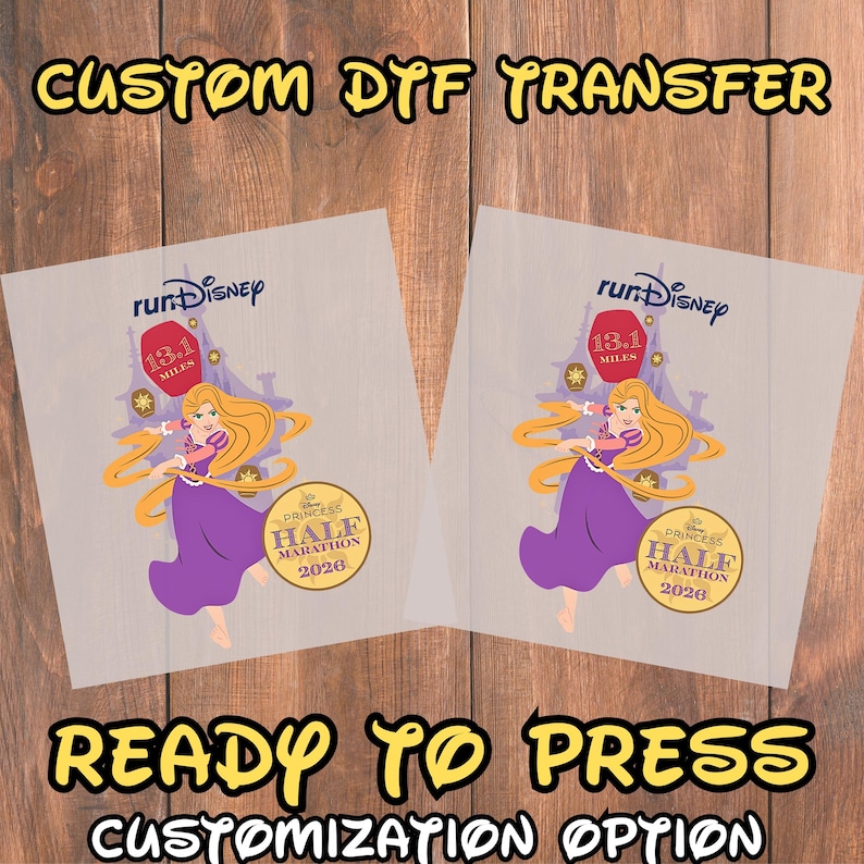 Rundisney Princess Half Marathon 2026, Run Disney Rapunzel DTF, Disney ...