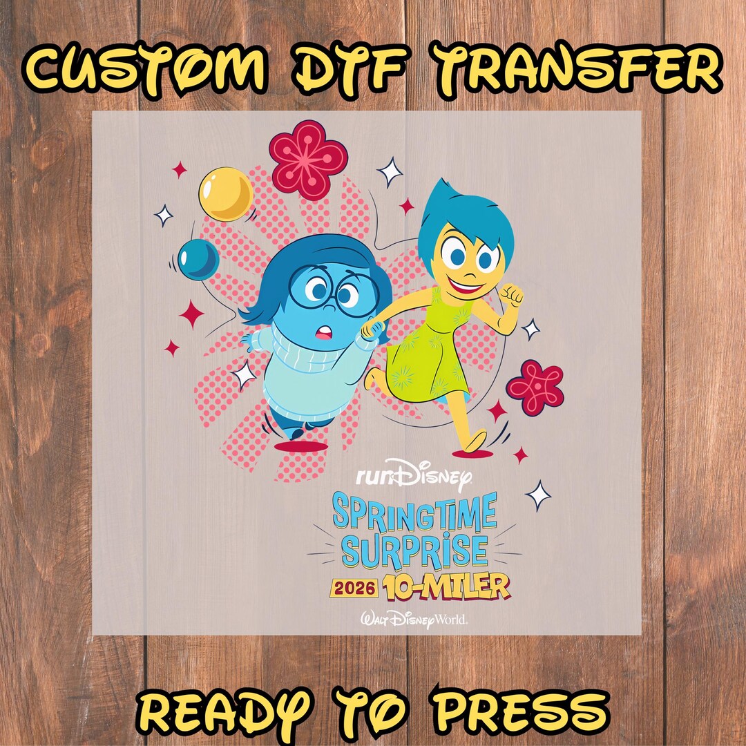 Disneyland 5K 2026 Joy, DTF Ready to Press, Rundisney Transfer, Inside ...