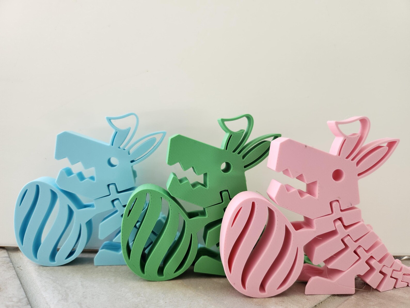 Easter T-rex - 3D Printed Flexible Easter Dinisaur Toy - Perfect for ...