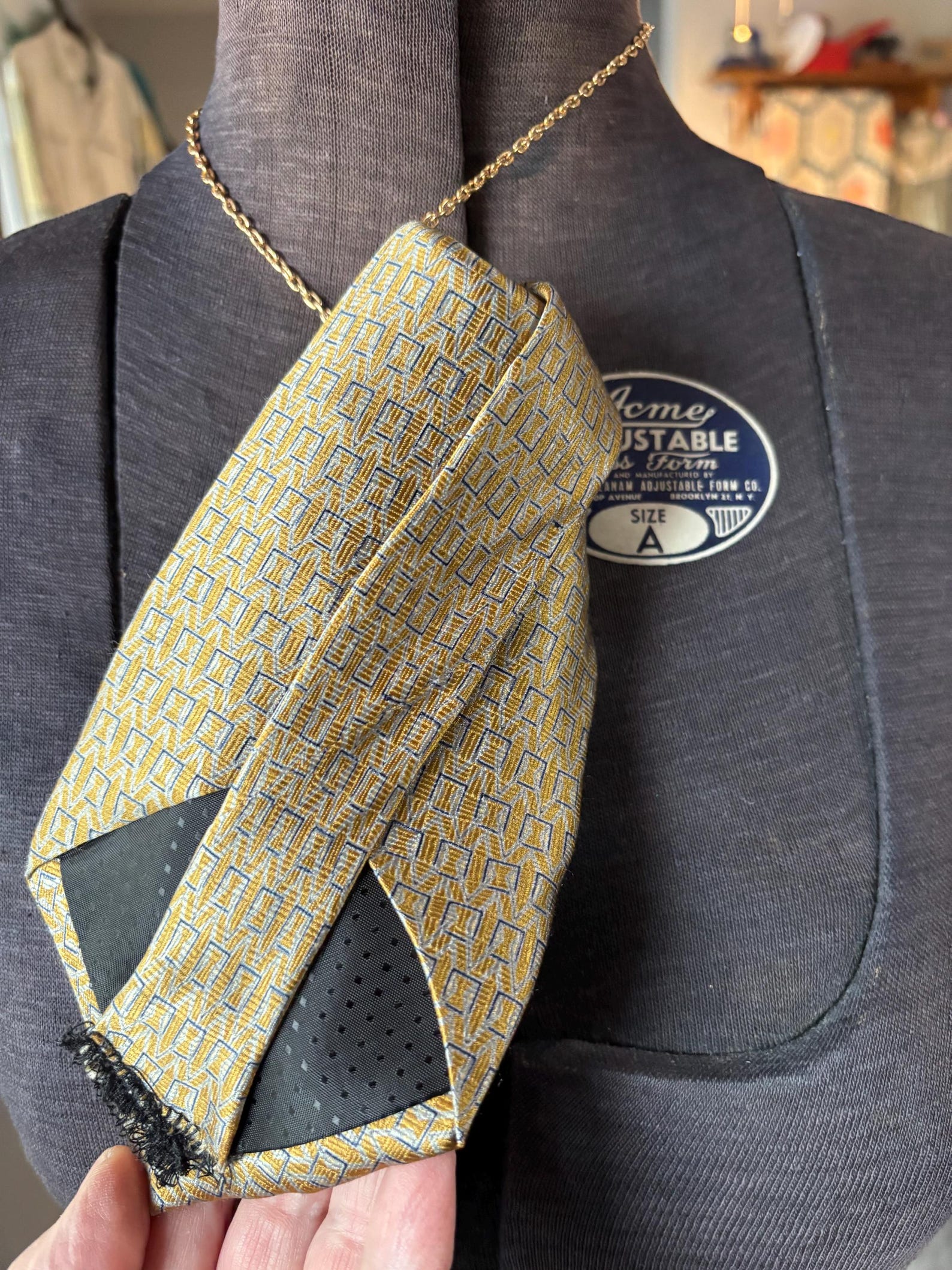 Vintage Necktie/ Brooch Necklaces - Etsy