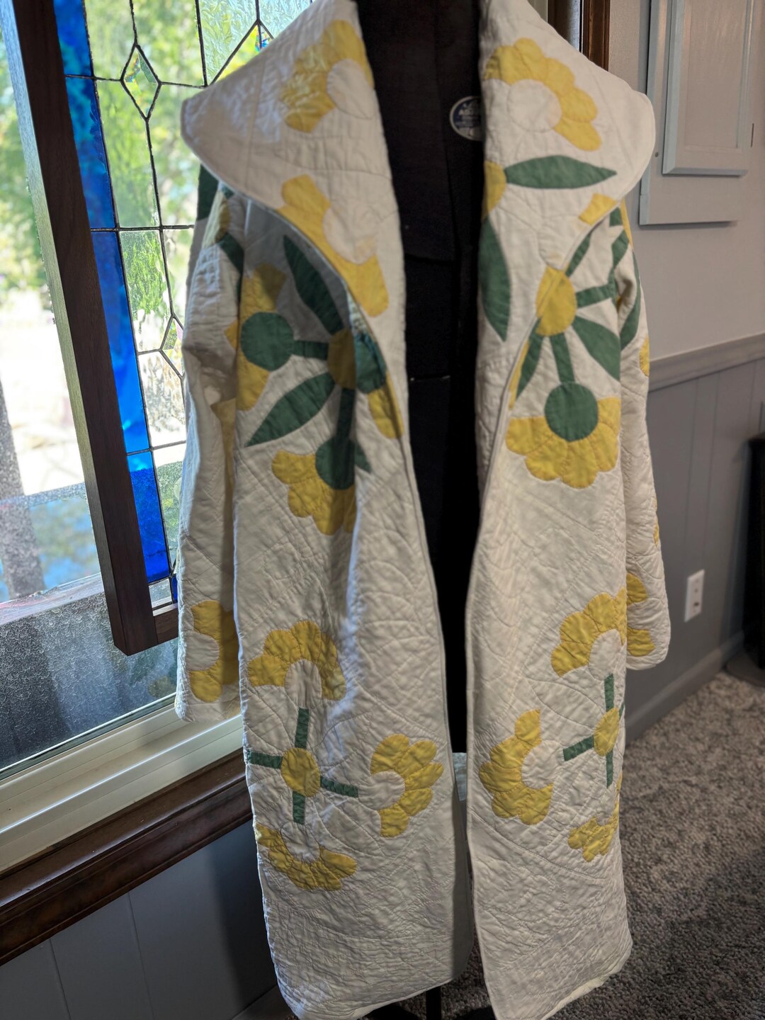 Vintage Quilt Coat: Handmade Appliqué Jacket - Etsy