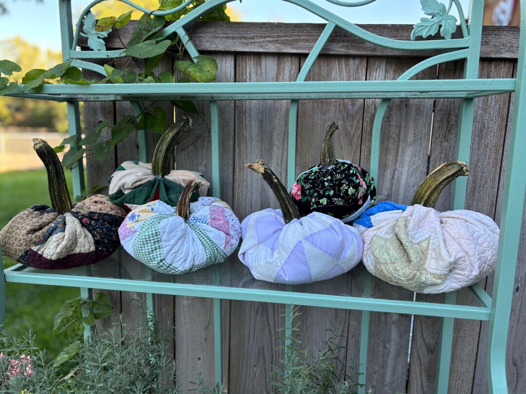 Rustic Handmade Pumpkins From Vintage Quilts - Etsy