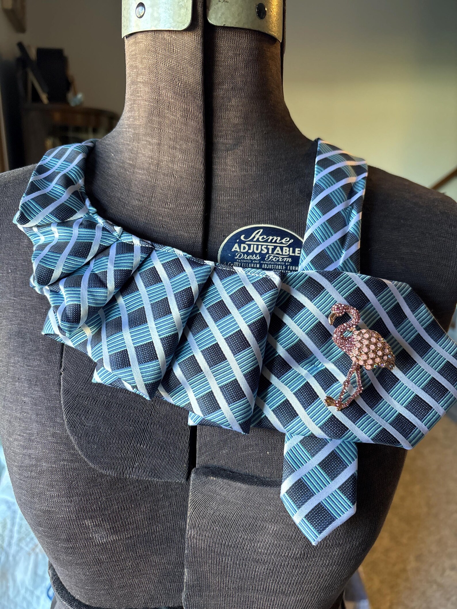 Vintage Necktie/ Brooch Necklaces - Etsy