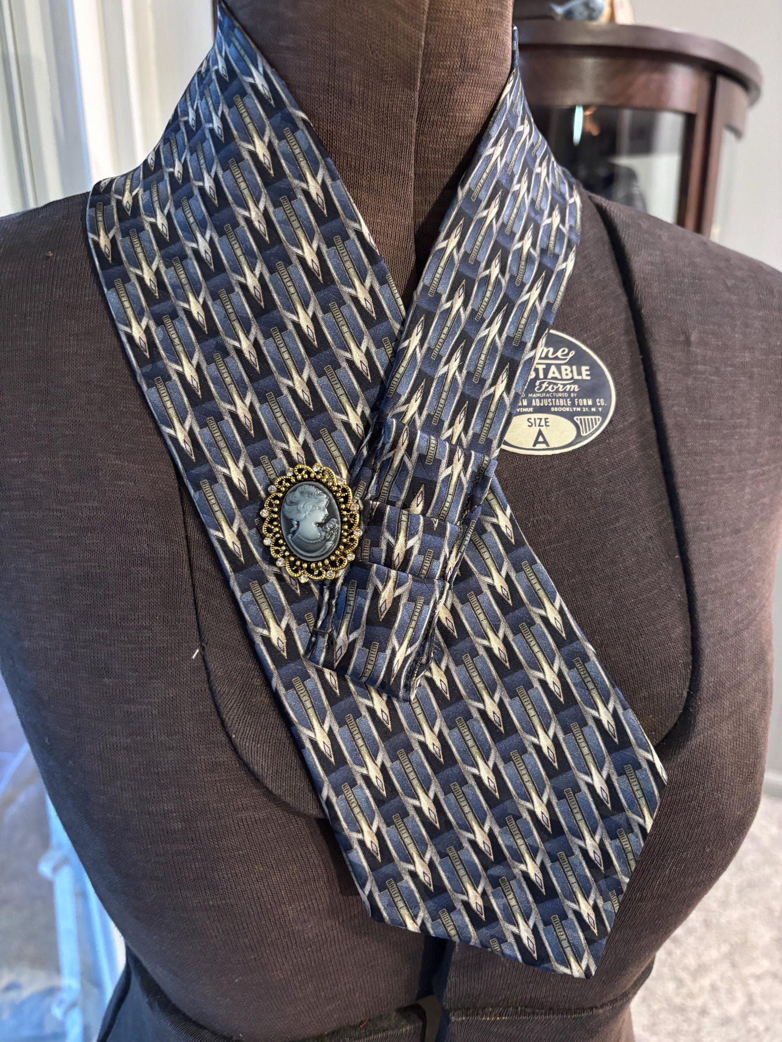 Vintage Necktie/ Brooch Necklaces - Etsy