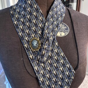 Vintage Necktie/ Brooch Necklaces - Etsy