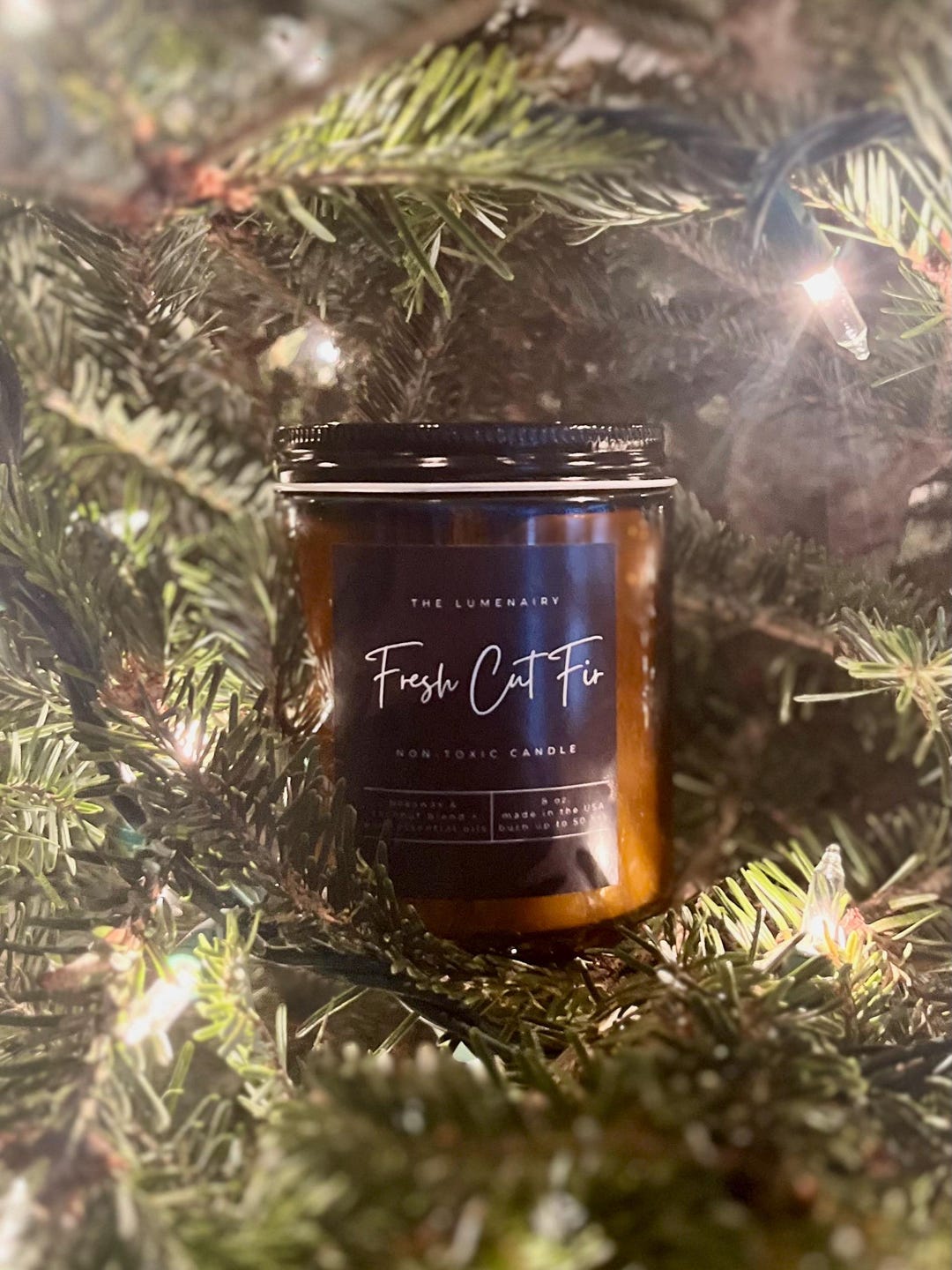 Fresh Cut Fir Beeswax Woodwick Candle | 100% Natural + Non-toxic ...