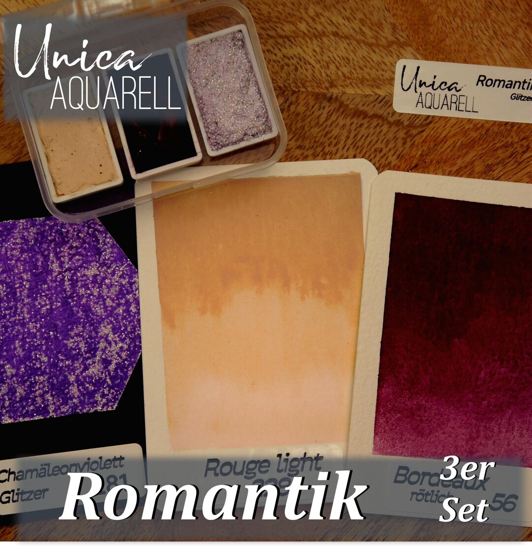 "romance" Box Containing 3 X 1/1 Pans of Handmade Artist-quality ...