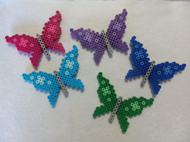 Perler Bead Butterfly Magnets - Etsy