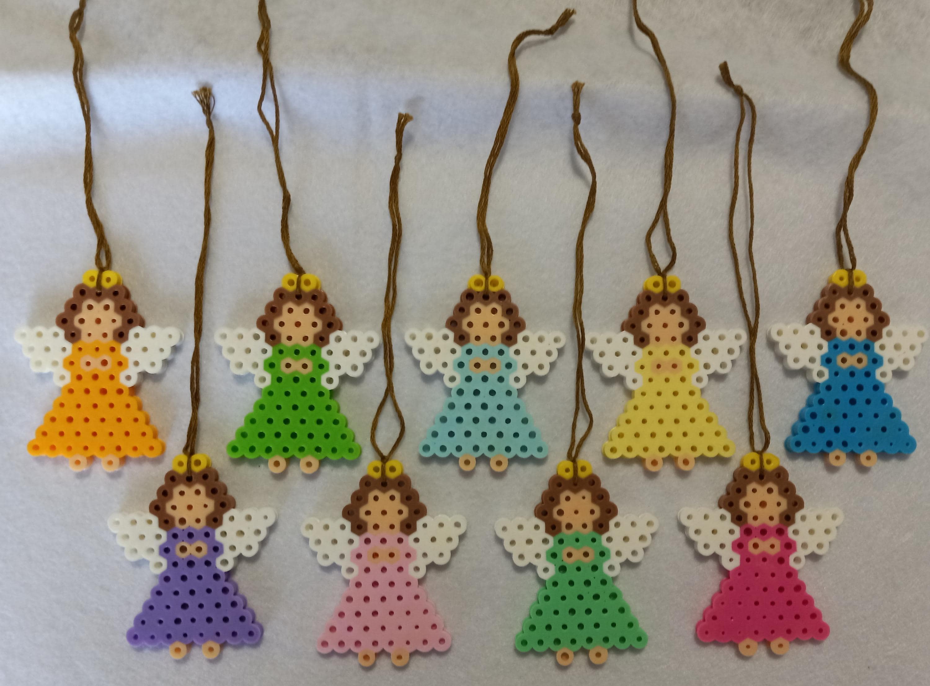Perler Bead Christmas Angel Ornaments - Etsy