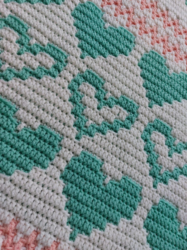 Mosaic Crochet Baby Blanket Pattern: Forever My Love (digital PDF ...