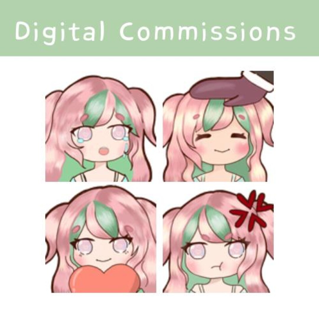 Digital Commissions || Pngtuber, Character Sheets, Full Illustrations ...