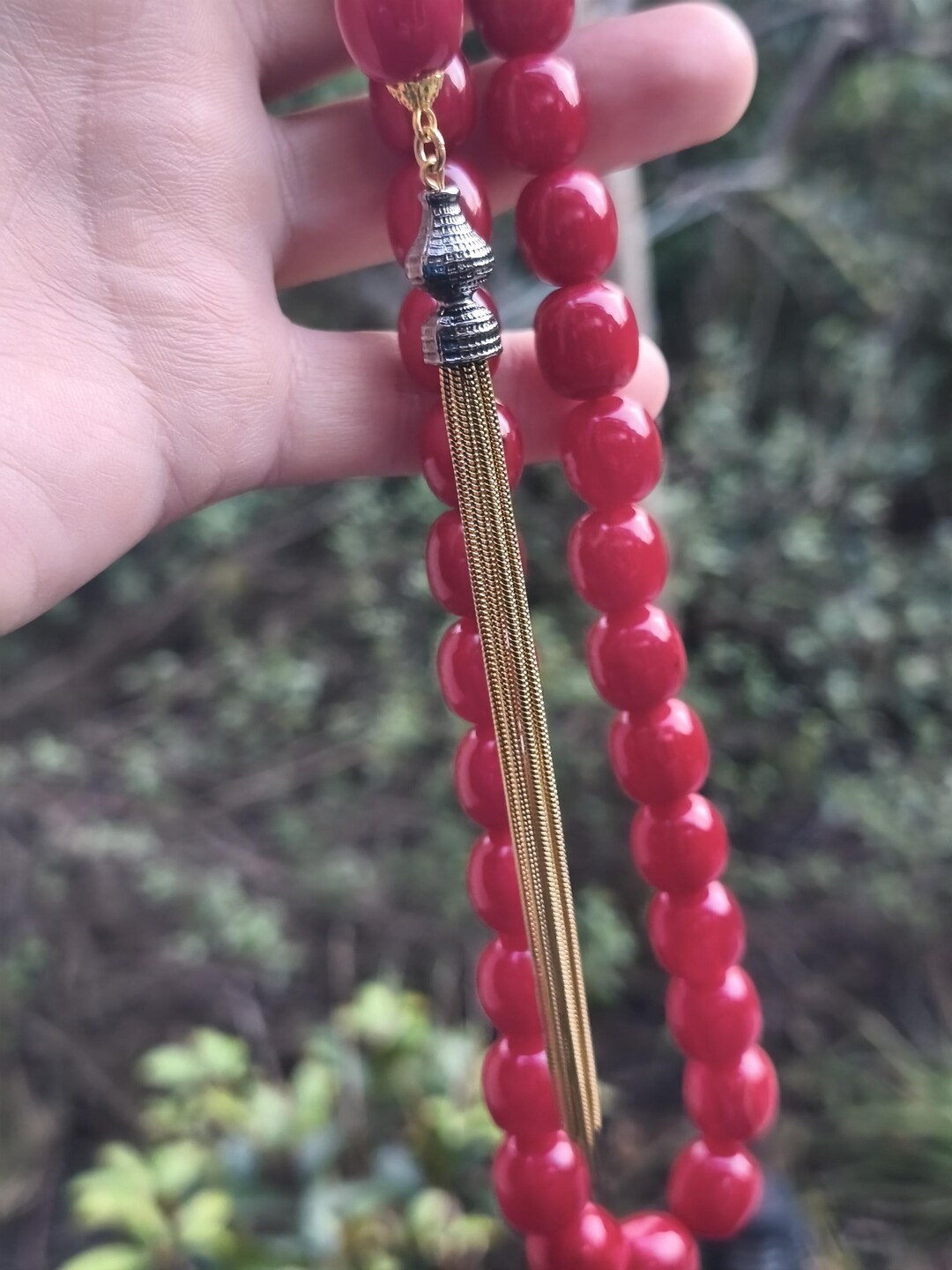 Red Bakelite German Formula Cherry Amber Tesbih, Tasbih, Misbaha ...