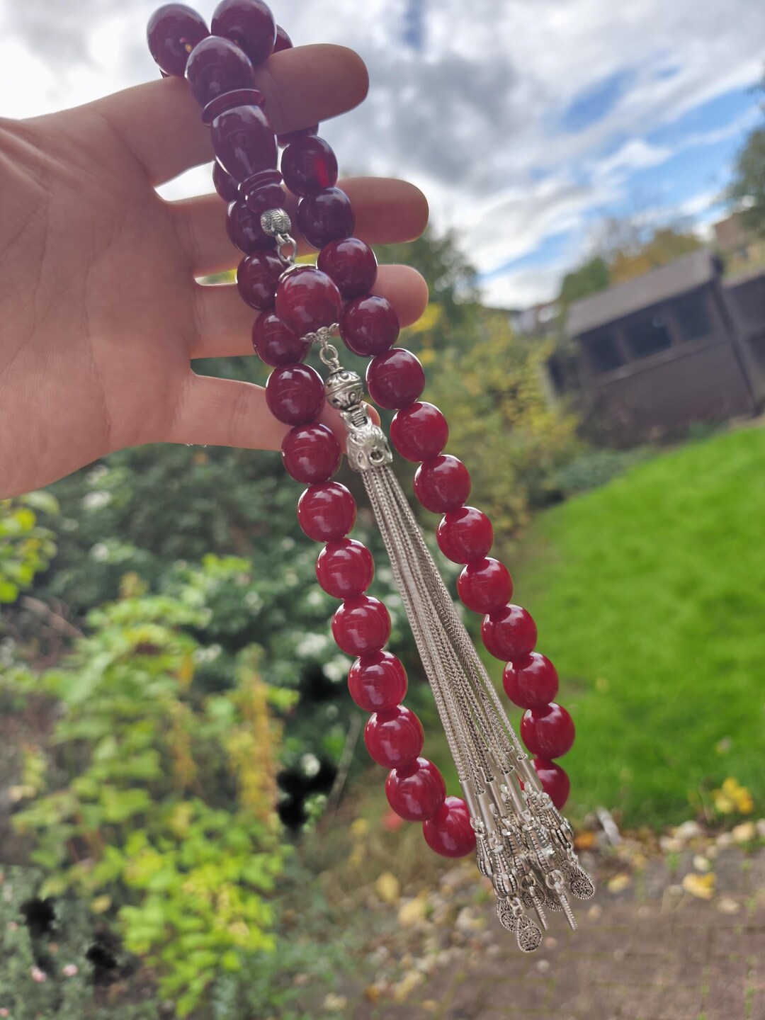 Old Cherry Red Bakelite German Formula Cherry Amber Tesbih, Tasbih ...