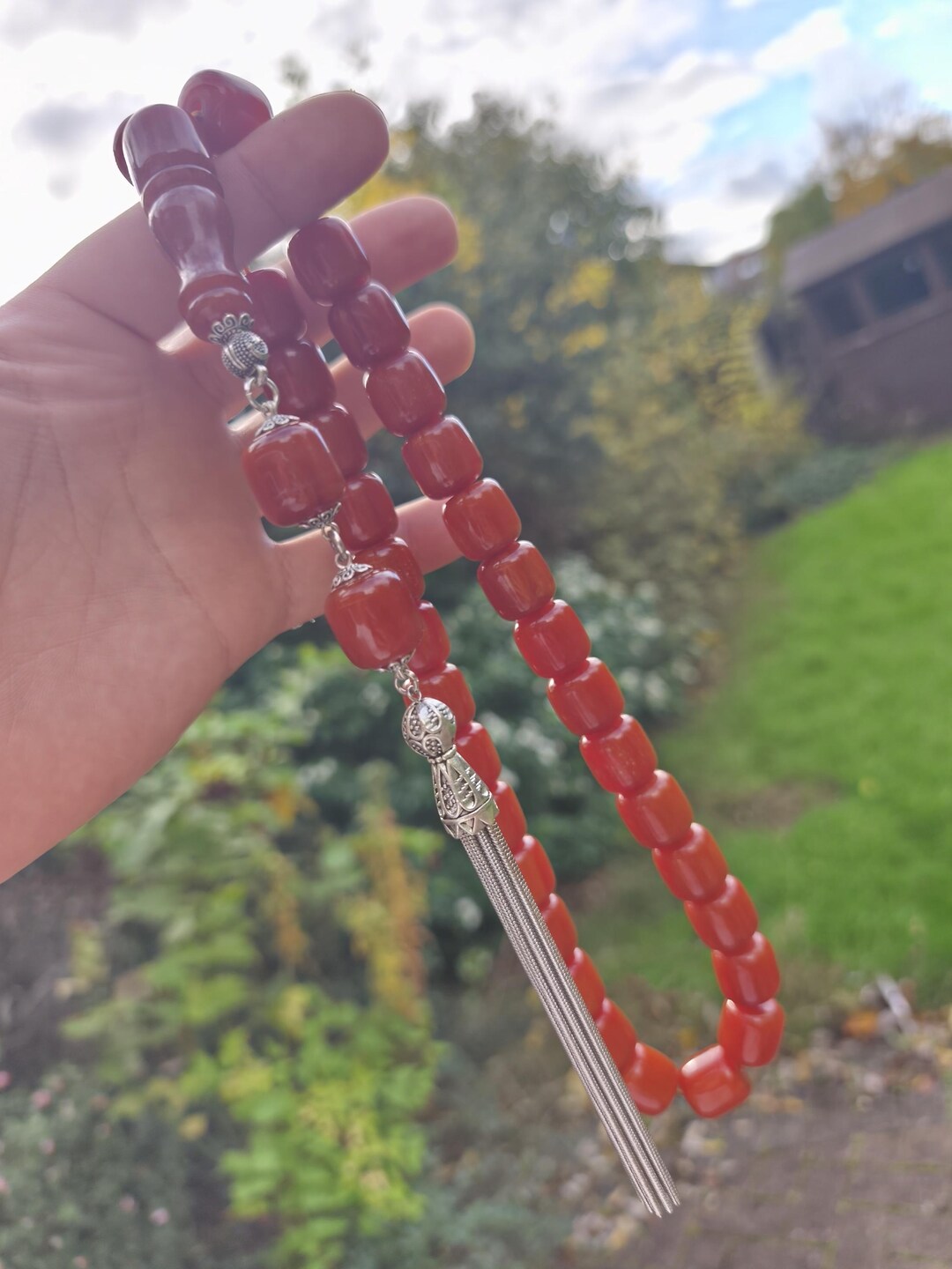 Old Cherry Red Bakelite German Formula Cherry Amber Tesbih, Tasbih ...