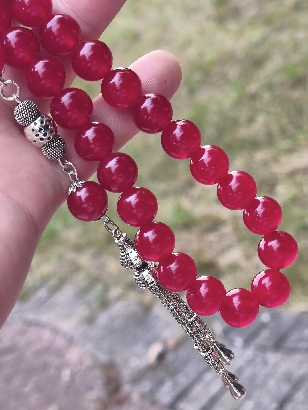 Red Bakelite German Formula Cherry Amber Tesbih, Tasbih, Misbaha ...