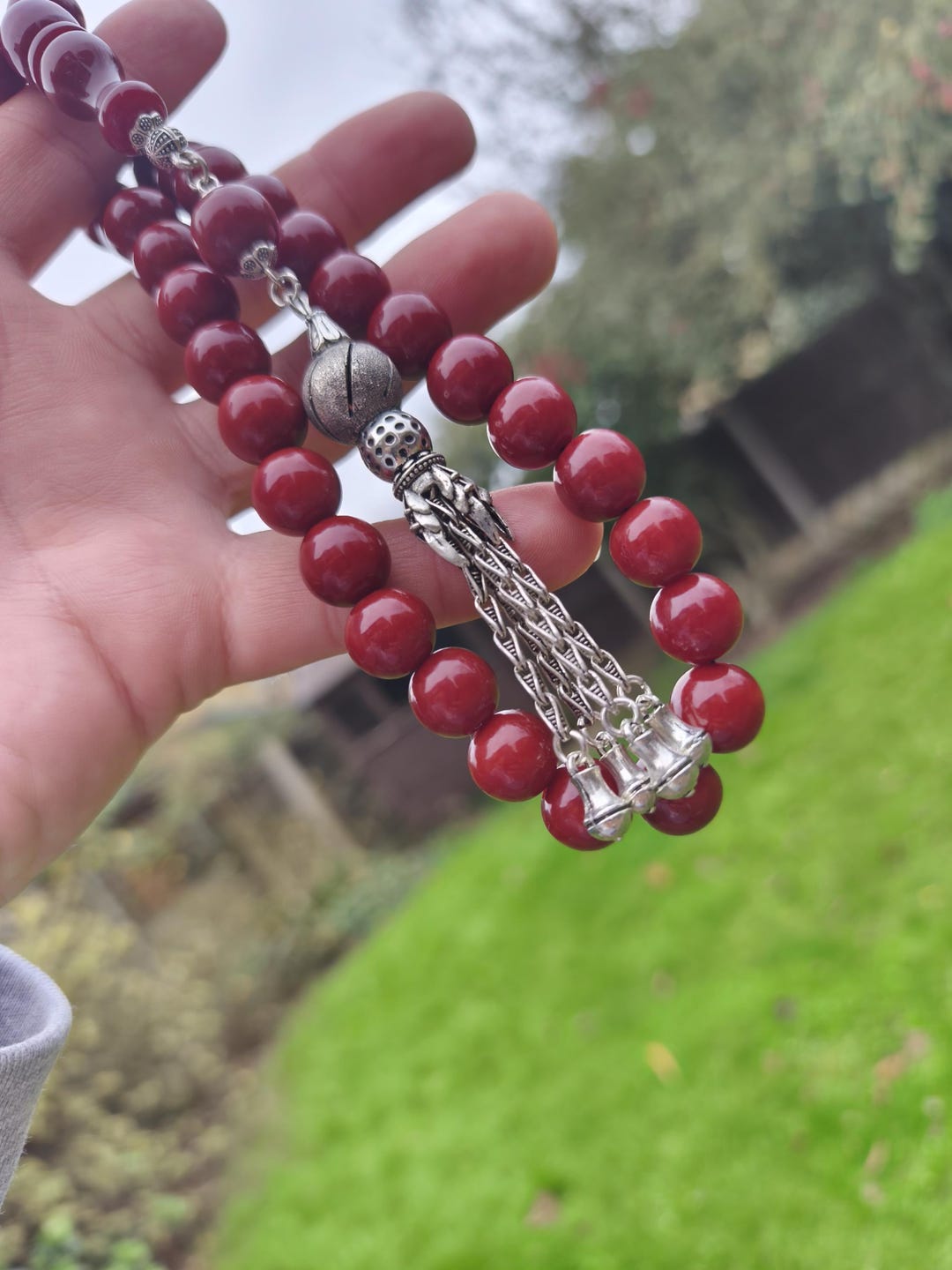 Dark Orange Bakelite Hand Made Beads,tesbih,tasbih, Misbaha, Tasbeeh ...