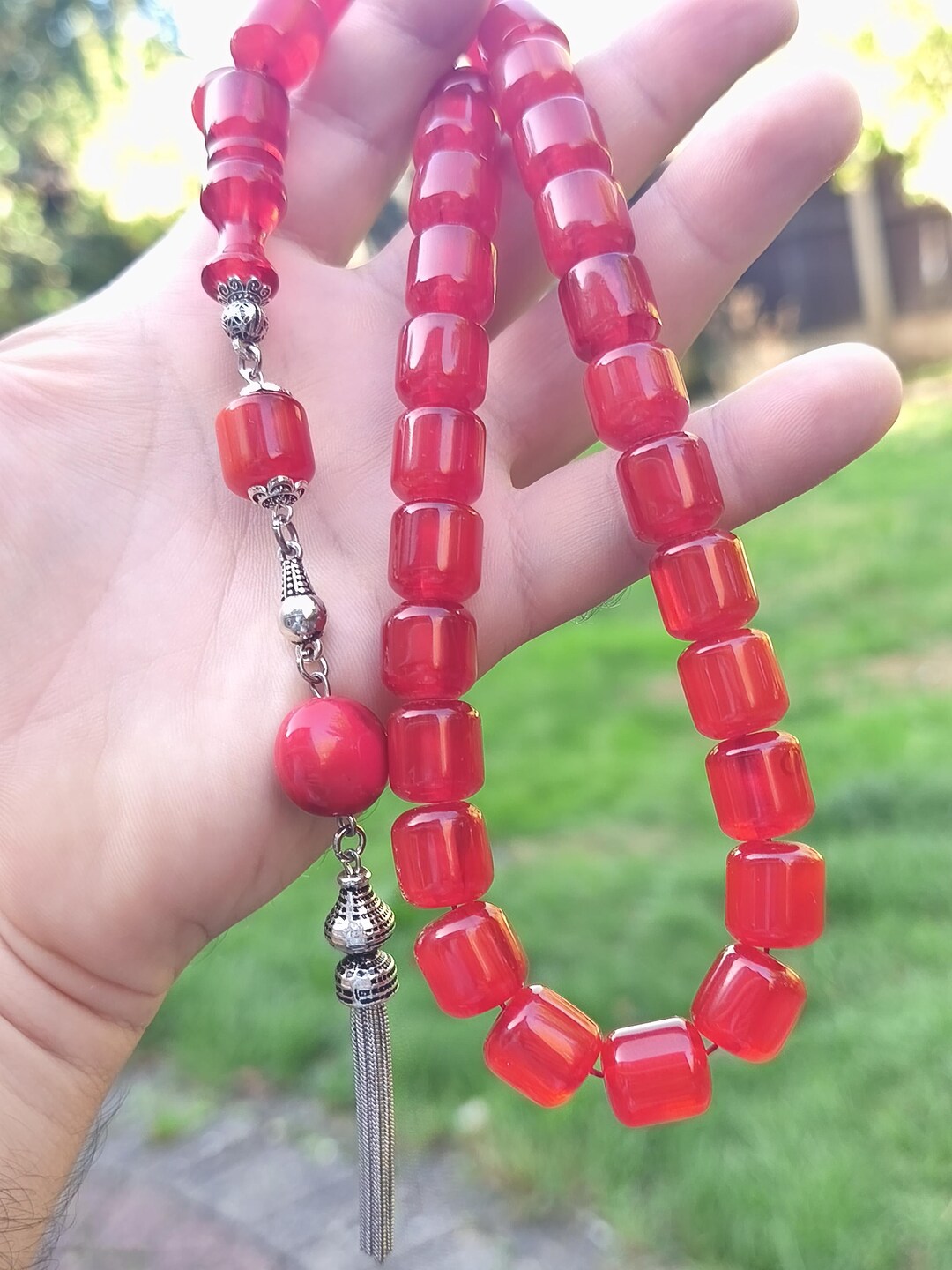 Orange Bakelite German Formula Extreme Design Tesbih, Tasbih, Misbaha ...