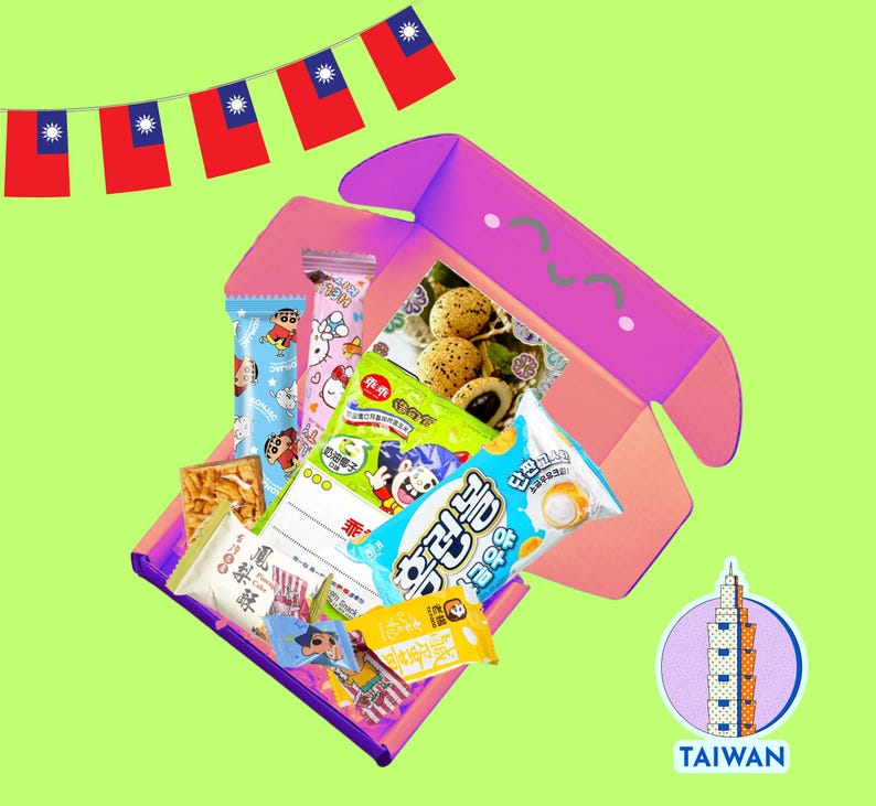 Taiwan Only Snack Box Taiwanese Snacks Sample Gift Box Snacks Curated ...