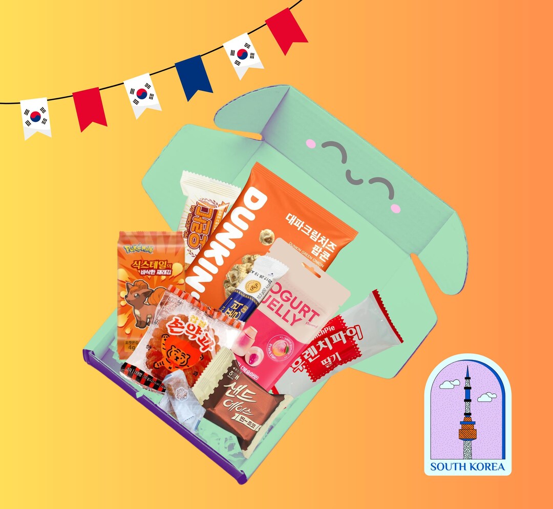 South Korea Only Snack Box Korean Snacks Gift Box Snacks Curated Food ...