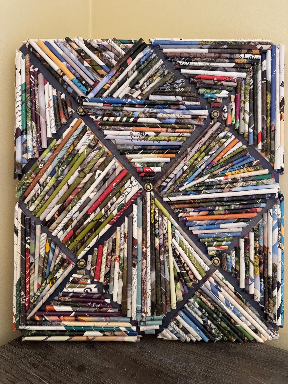 A Mosaic of Paper Rolls: Wall Decor - Etsy