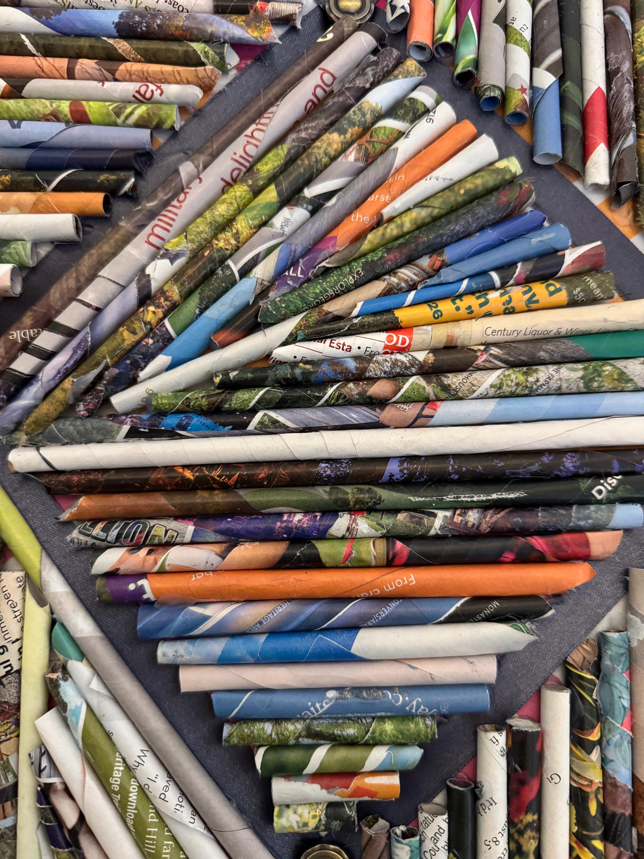 A Mosaic of Paper Rolls: Wall Decor - Etsy