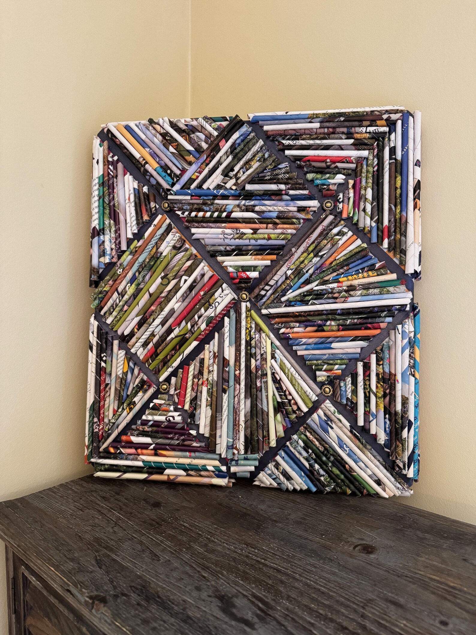 A Mosaic of Paper Rolls: Wall Decor - Etsy