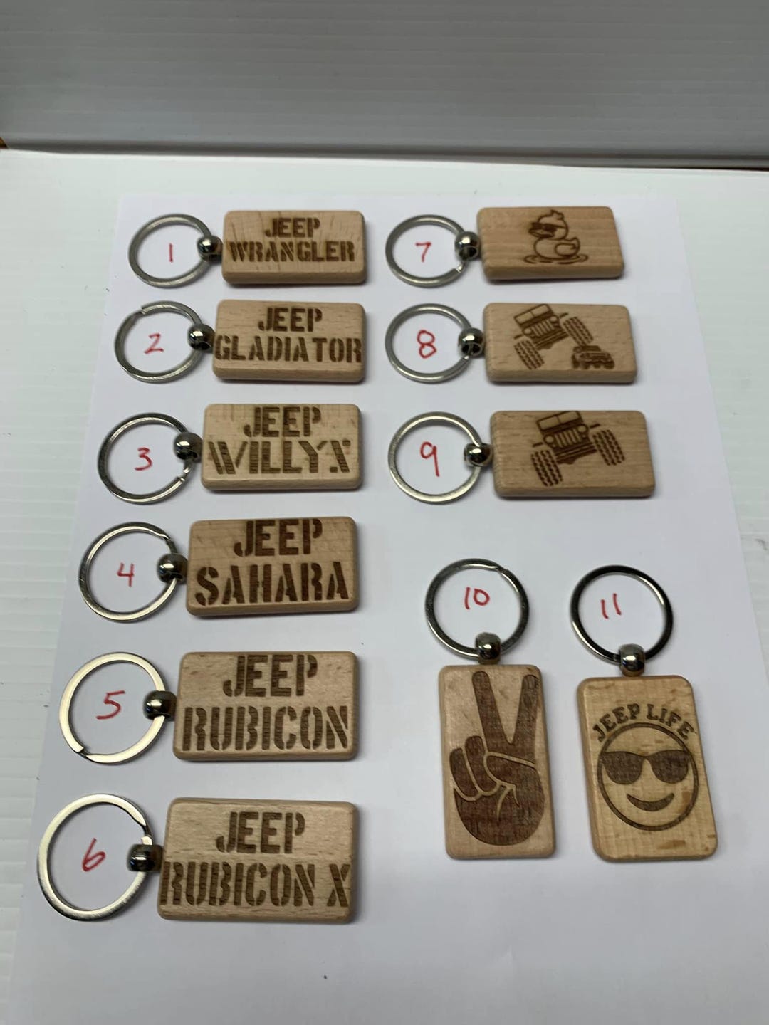 Jeep Wrangler Keychain Mix and Match - Etsy
