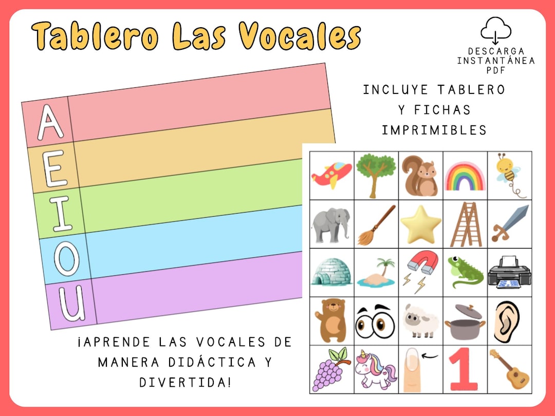 Actividad Para Niños Vocales A, E, I, O, U | Prescolar Y Kindergarten ...