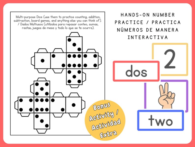 Bilingual Number Flash Cards 1–10 | English Spanish Numbers Printable ...