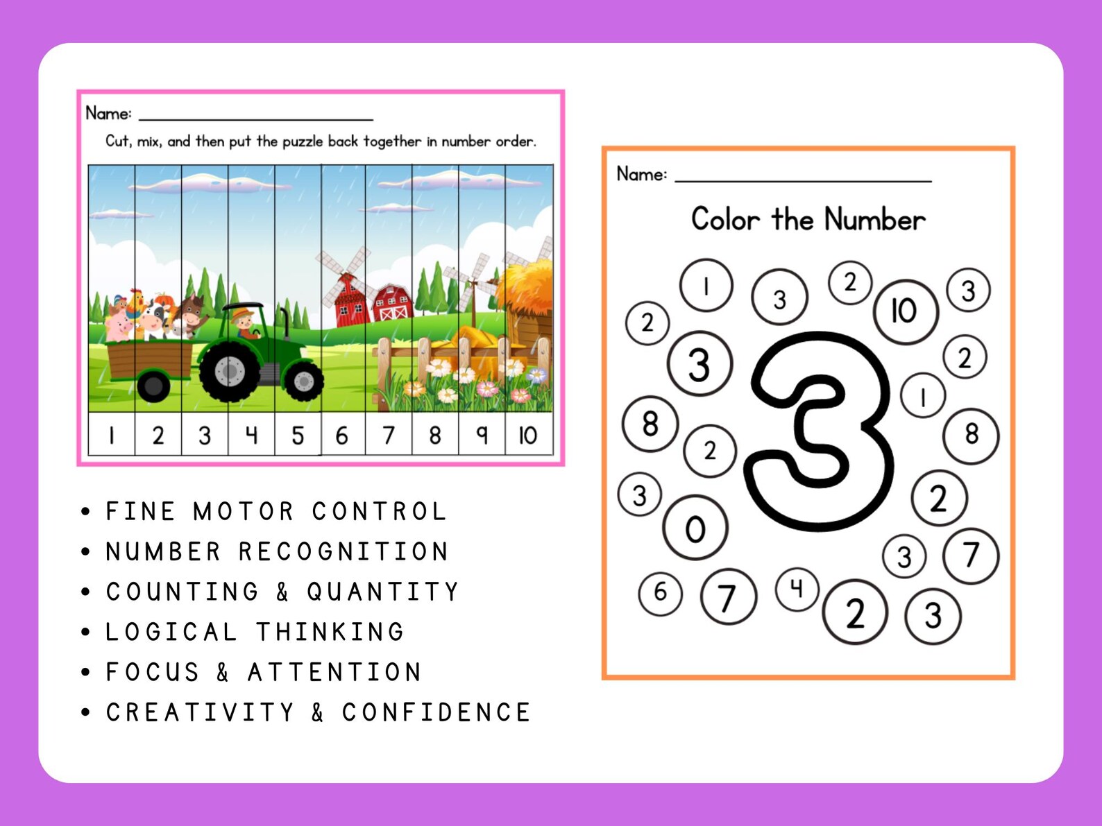 Numbers 1-10 Learning Pack PDF | Preschool & Kindergarten Math ...