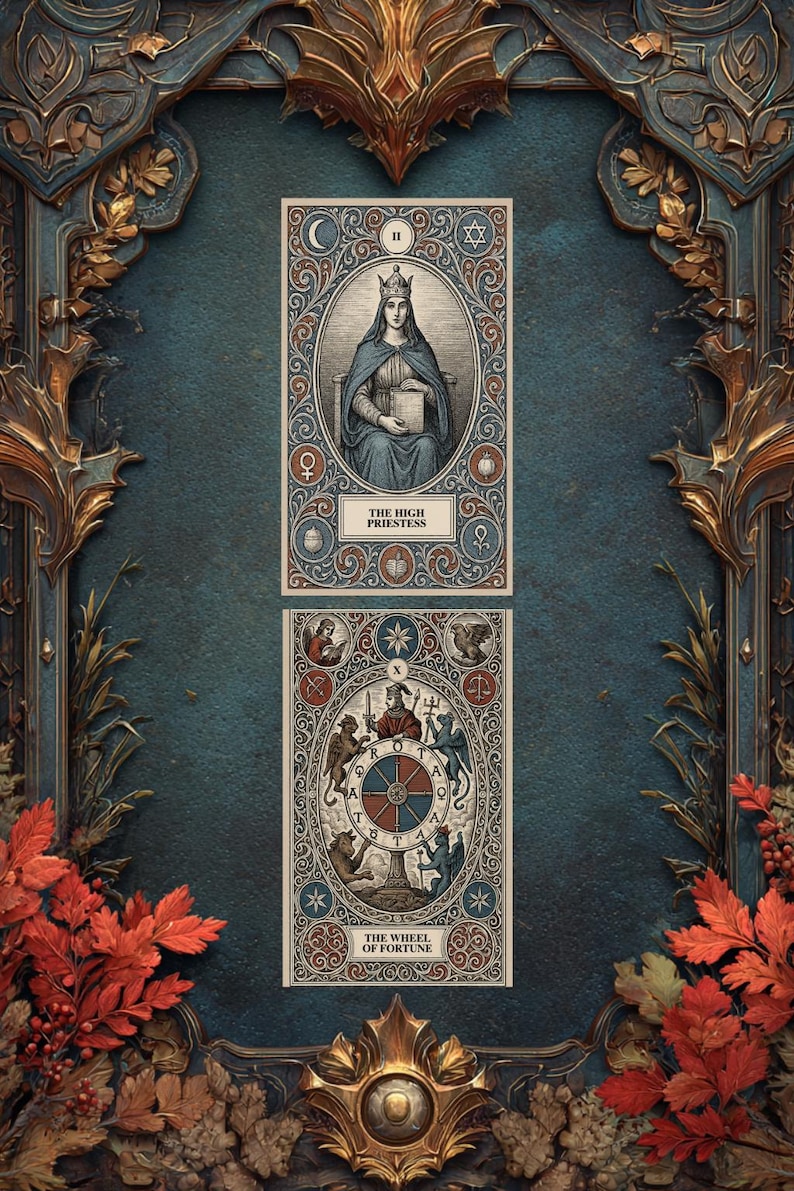 Crown & Cross Tarot Deck – 78 Medieval Tarot Cards for Divination ...